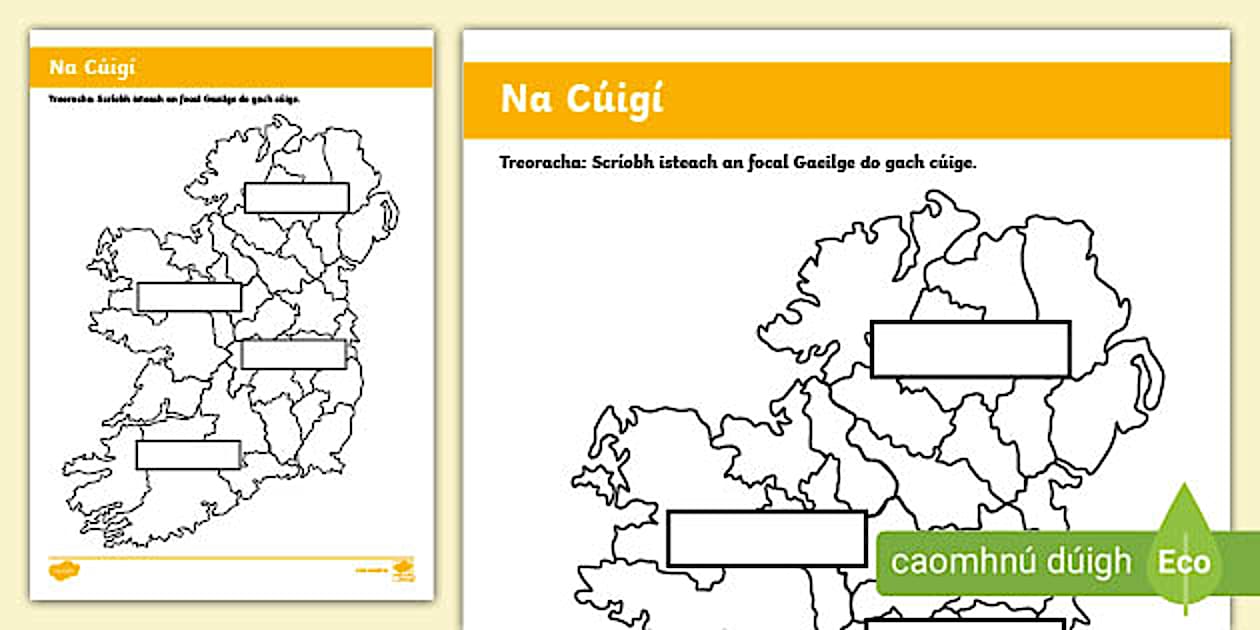 Map of Ireland Provinces Activity Worksheet - Twinkl