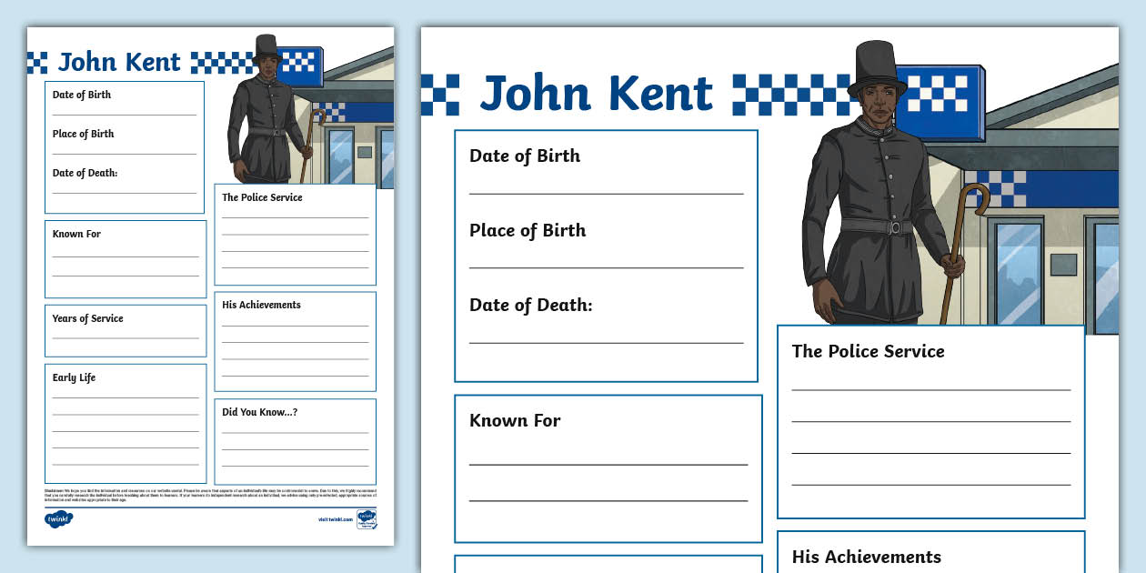 John Kent Fact File Template, John Kent (Teacher-Made) John Kent Fact File Template, John Kent (Teacher-Made)