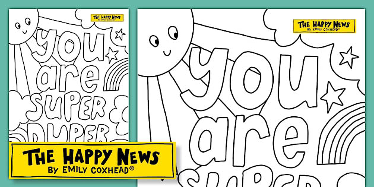 FREE! - The Happy Newspaper Colouring Page 26 | Positivity Resource