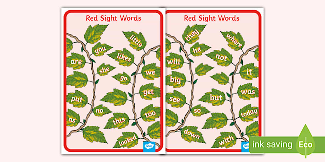 New Zealand Red Sight Words Posters (teacher made) - Twinkl