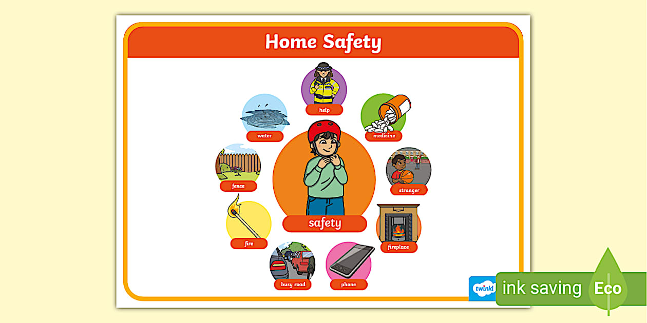 Stay Safe at Home Word Mat (teacher made) - Twinkl