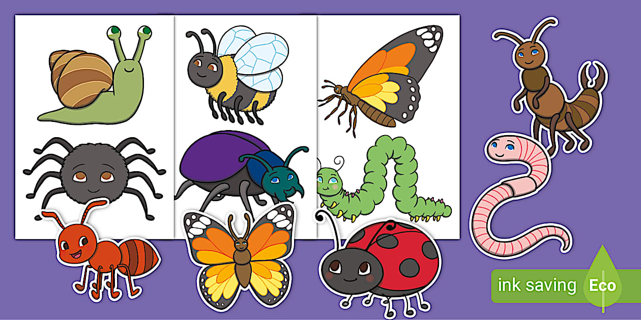 Insecte și mici viețuitoare – Materiale decupabile