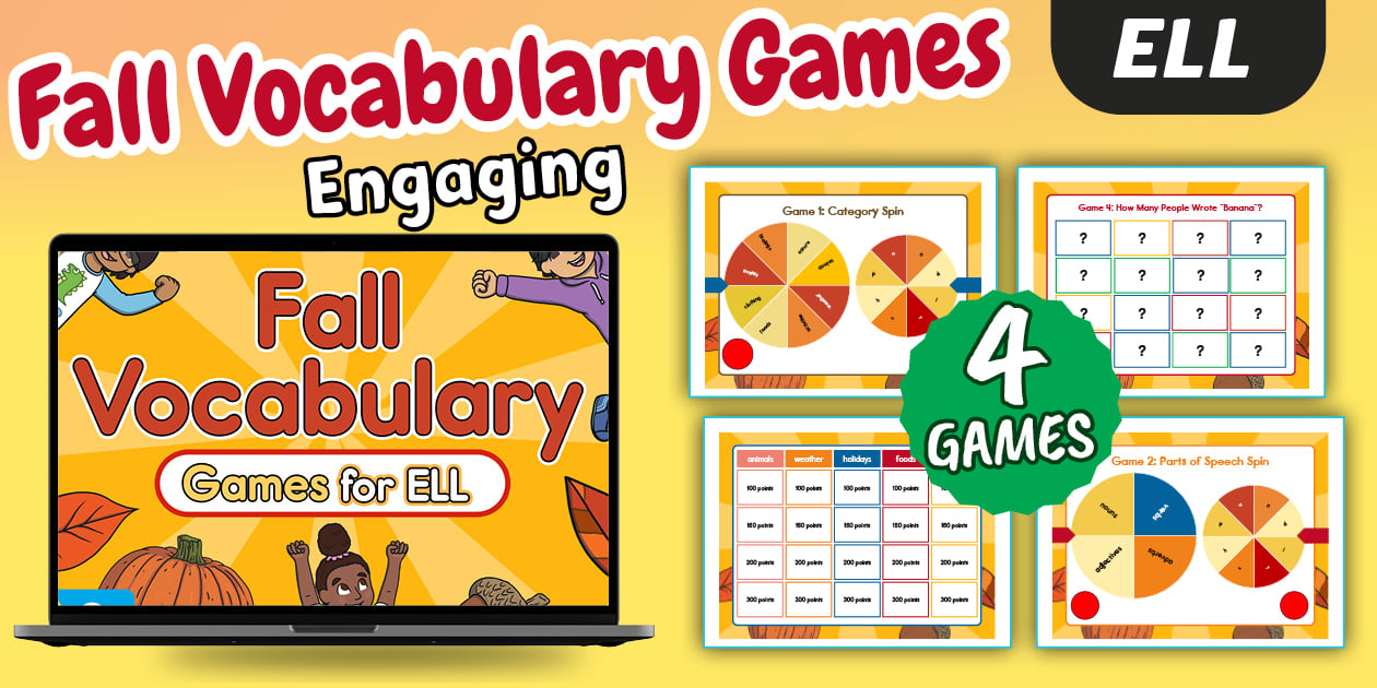 Fall Vocabulary Games PowerPoint for ELL (teacher made)