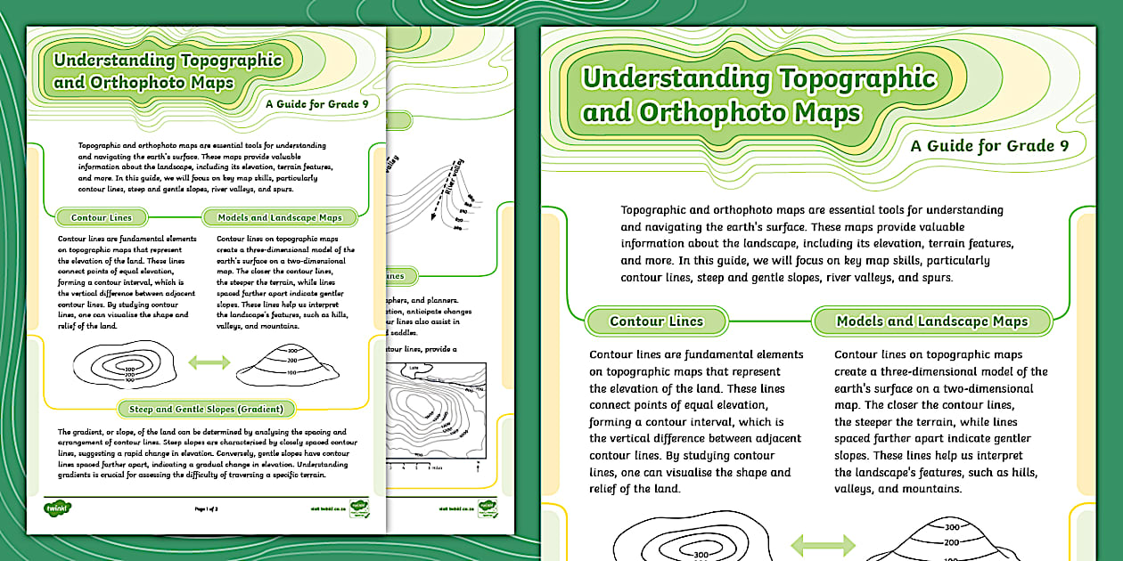 Understanding Topographic and Orthophoto Maps: A Guide Gr 9