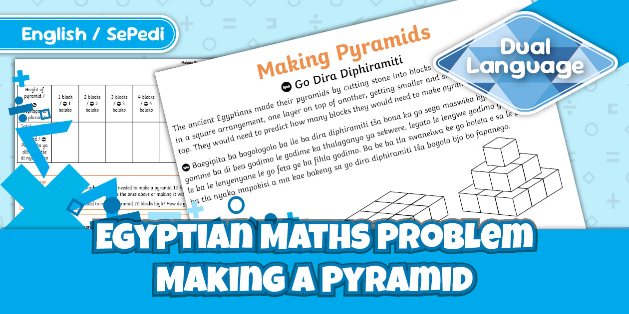 Grade 4 Maths Egyptian Maths Problem Making a Pyramid Sepedi