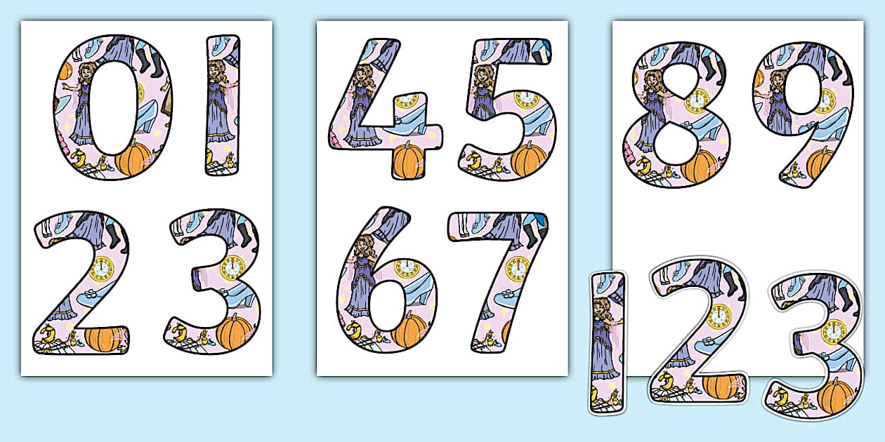Cinderella Themed Display Numbers (Teacher-Made) - Twinkl