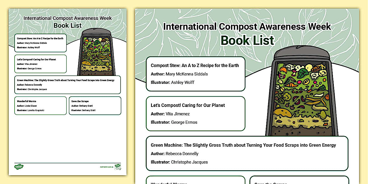 International Compost Awareness Week Book list - Twinkl