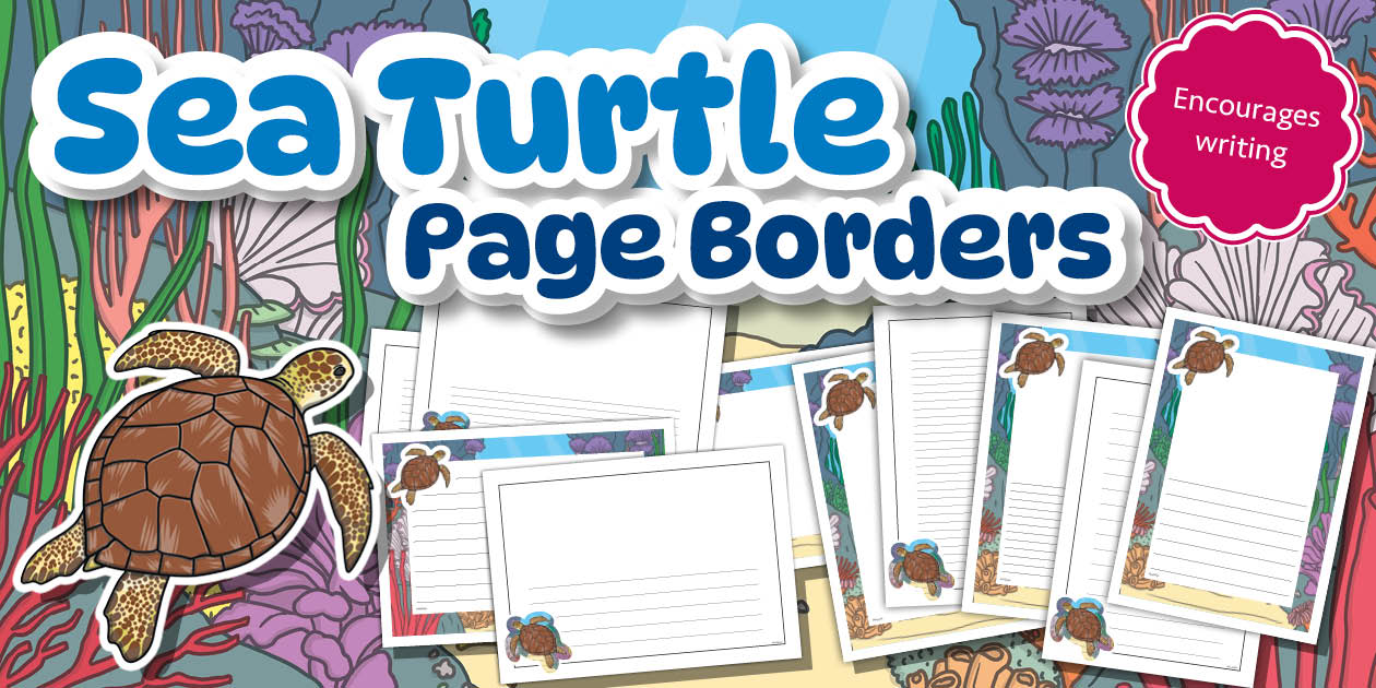 Sea Turtle Page Border | Twinkl