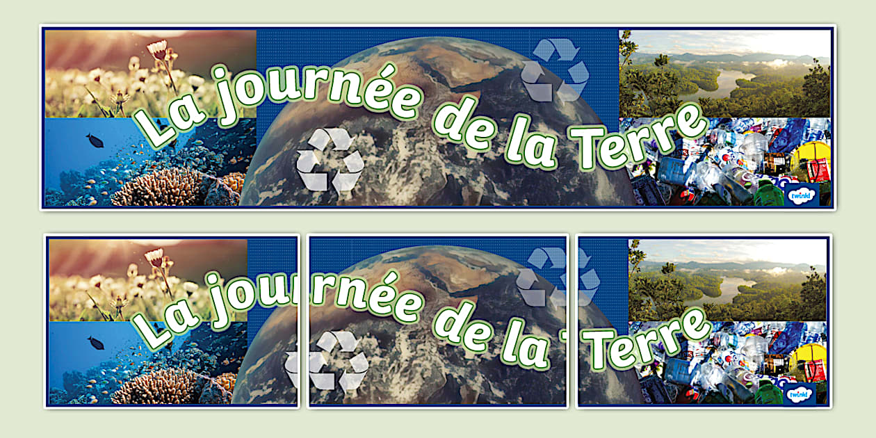 Banderole d'affichage : La journée de la Terre - Twinkl