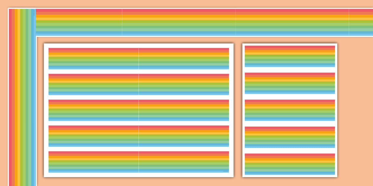 👉 Rainbow Display Borderss (teacher made) - Twinkl