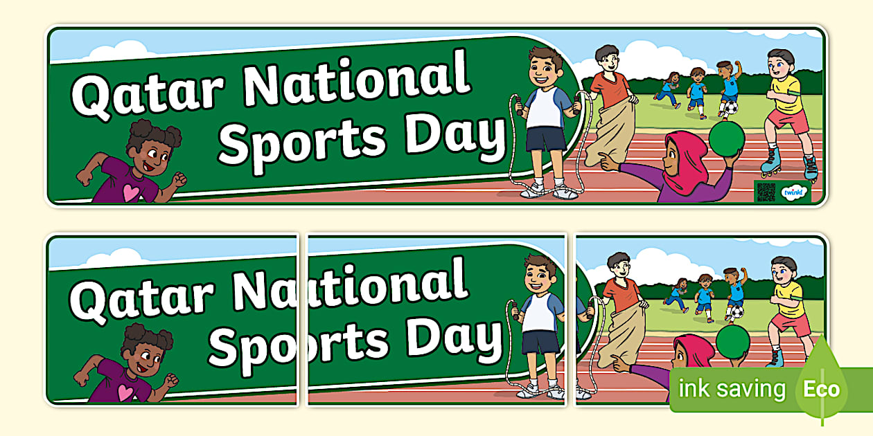 Qatar National Sports Day Display Banner (teacher made)