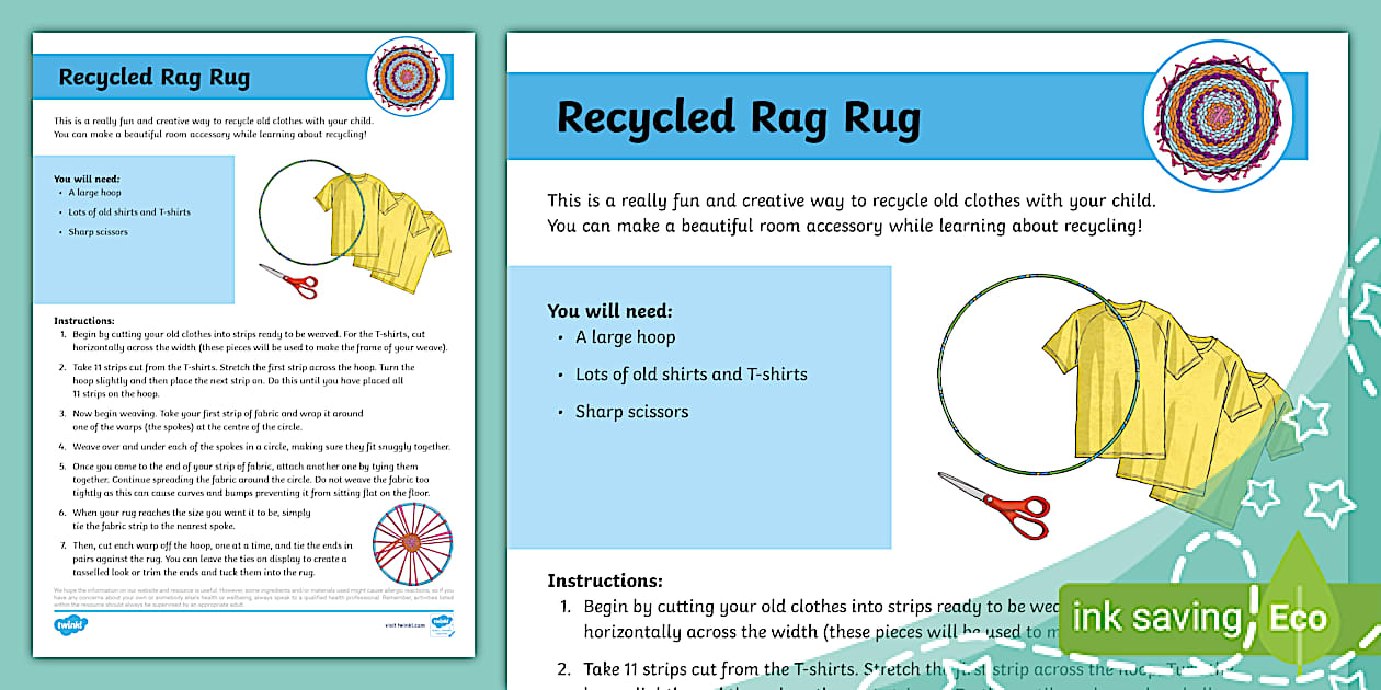 Rag Rug Clothes Upcycling Activity (teacher made) - Twinkl