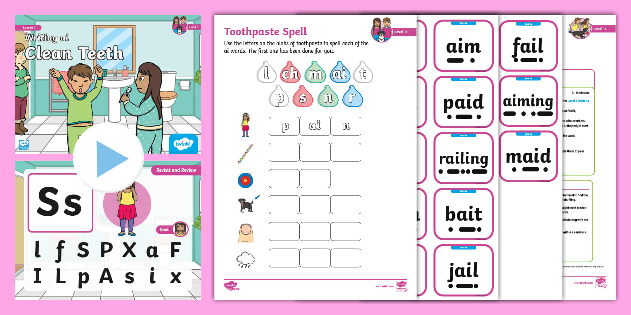 ‘ai’ Lesson Pack - Spelling - Level 3 Week 4 Lesson 2