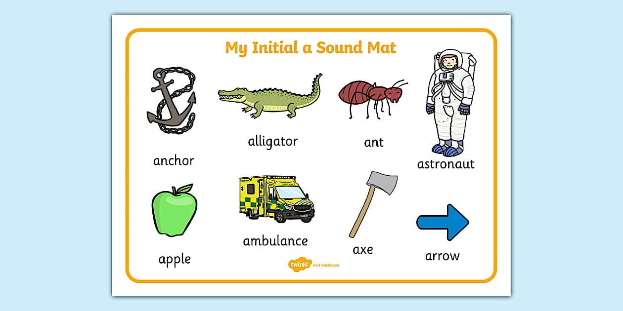 Initial a Sound Mat (teacher made) - Twinkl