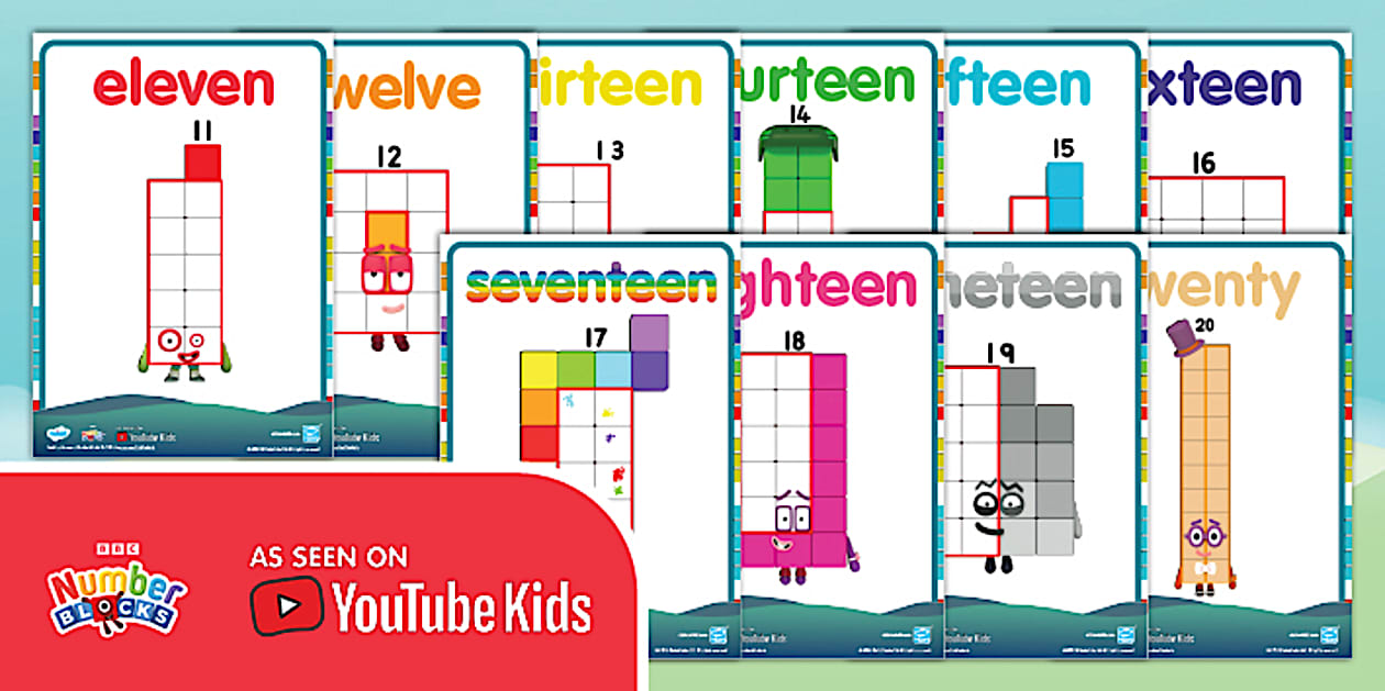 Numberblocks 11-20 Words Display Posters - Twinkl
