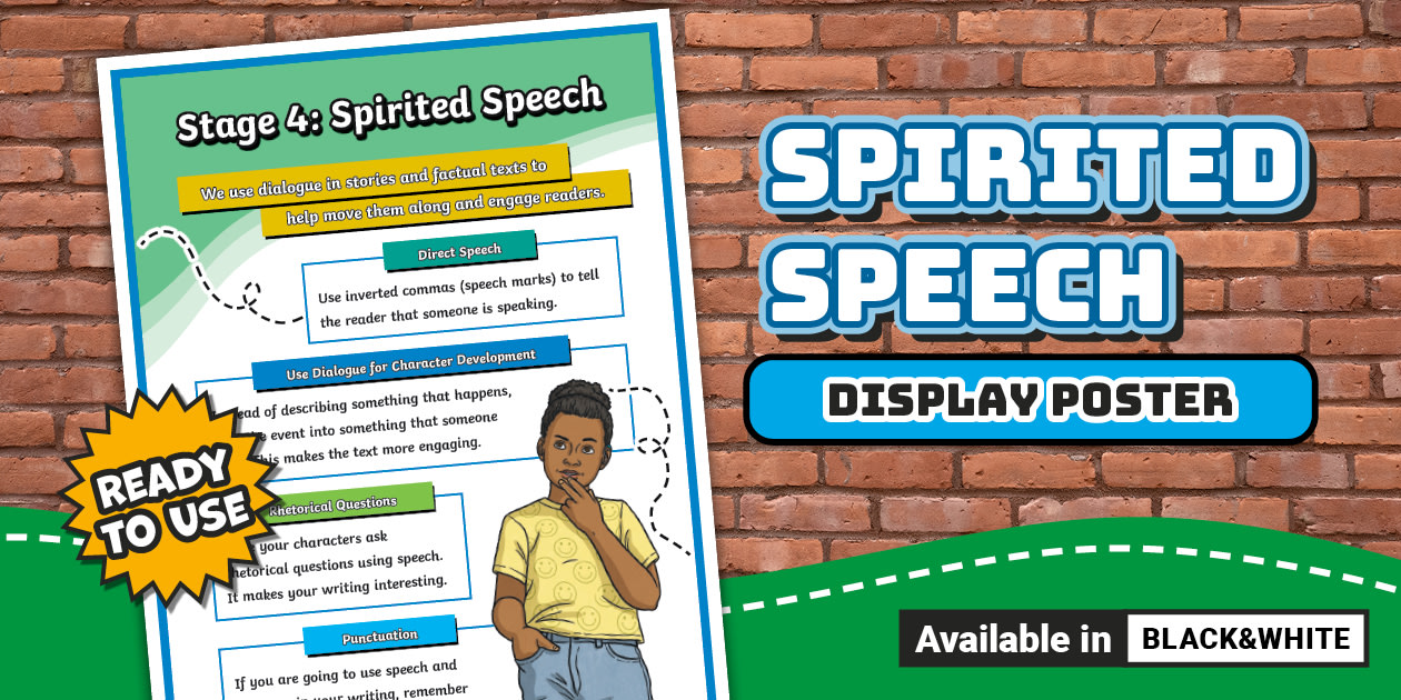 Spirited Speech Display Poster