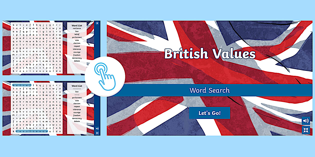 British Values Interactive Word Search - Twinkl