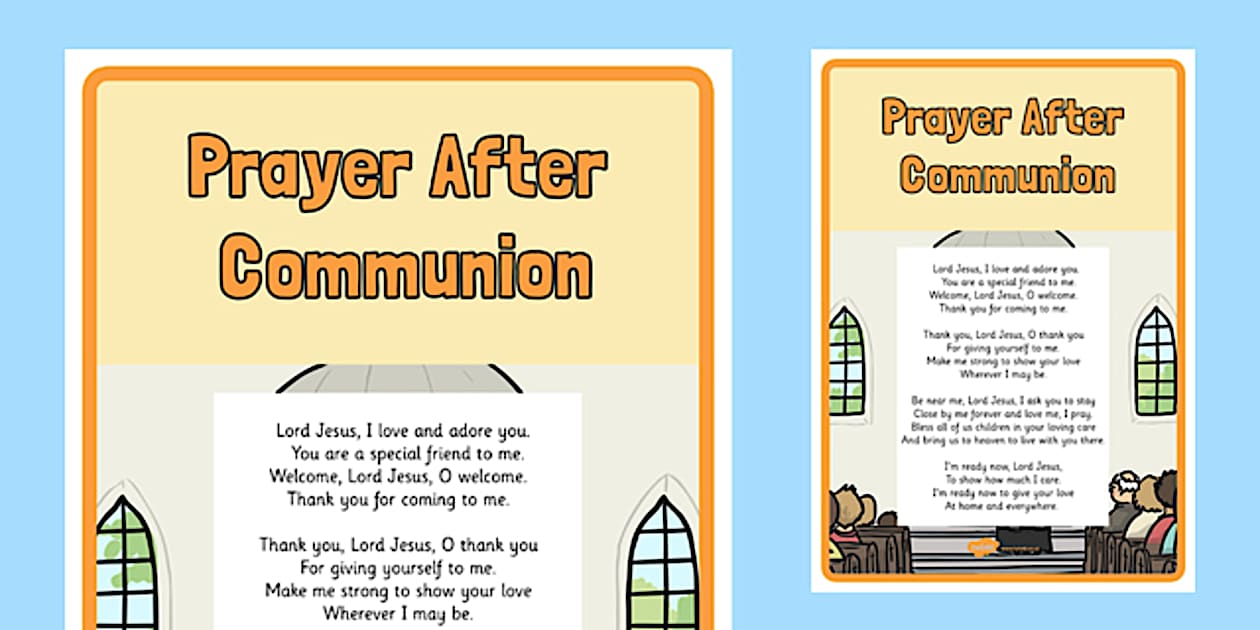 Prayer After Communion Display Poster - Twinkl