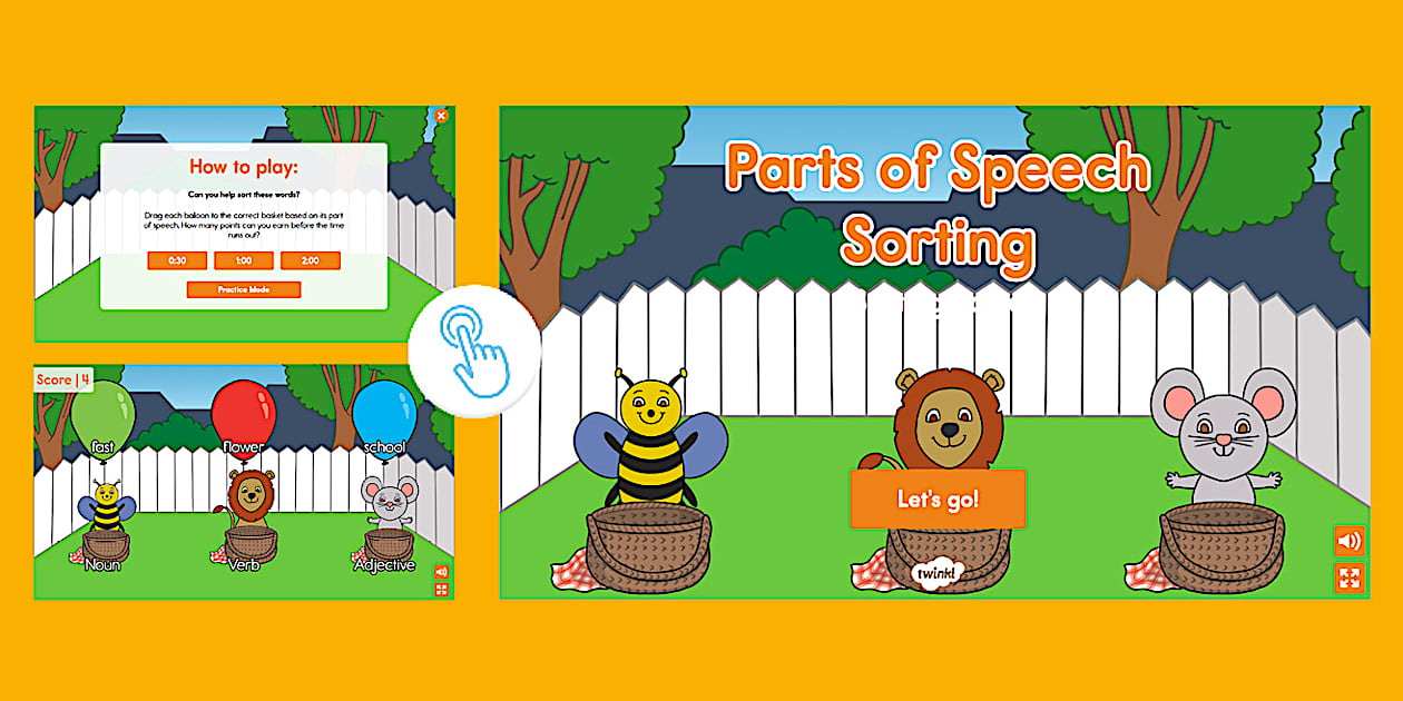 Parts of Speech Sorting Worksheet | 2nd Grade Resource