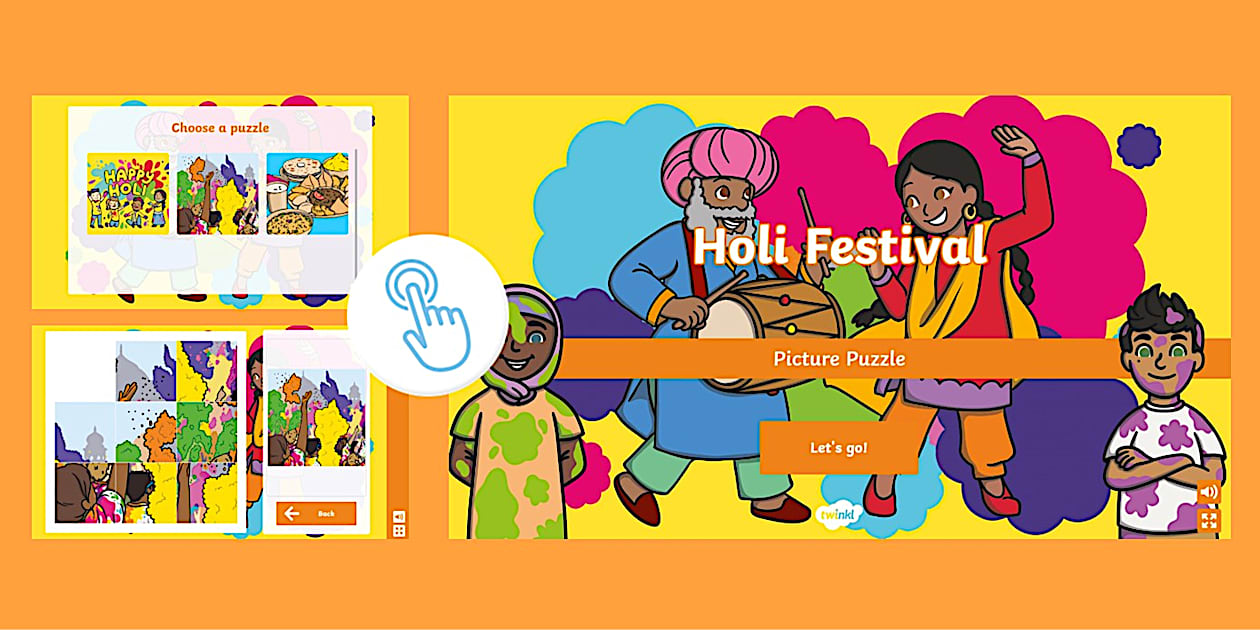 Interactive Holi Festival Puzzle | Twinkl | Holi Festival
