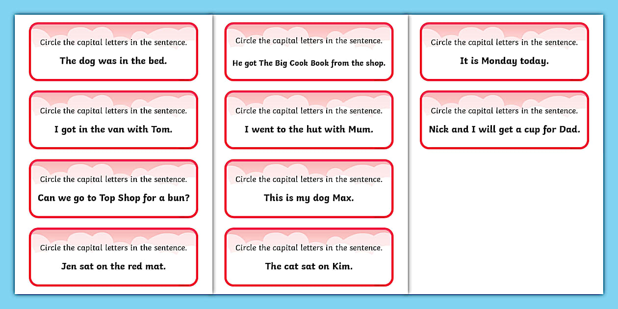 Find the Capital Letters (teacher made) - Twinkl