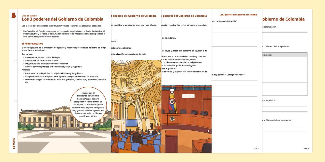 Guía: Las 3 ramas del poder público en Colombia - Twinkl Col