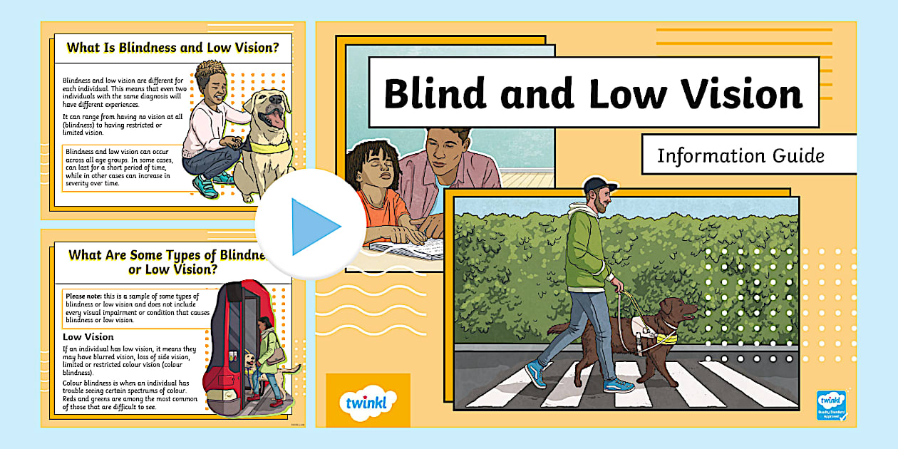 Blind and Low Vision Information PowerPoint (teacher made)