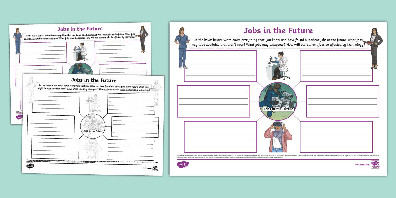 Jobs in the Future Mind Map - Twinkl Future (teacher made)