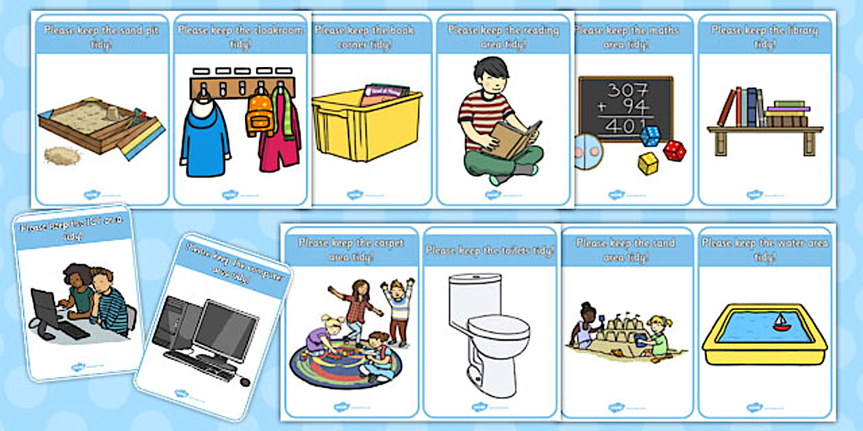 Editable Keep Area Tidy Signs (teacher made) - Twinkl