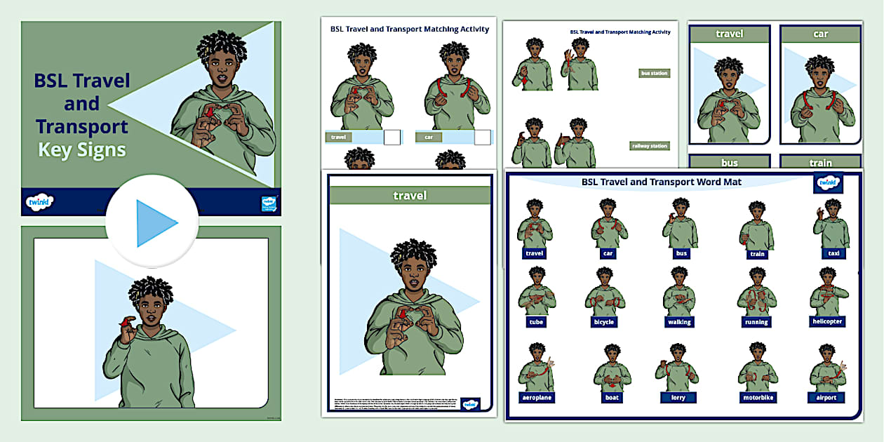 BSL Travel and Transport Resource Pack (teacher made)
