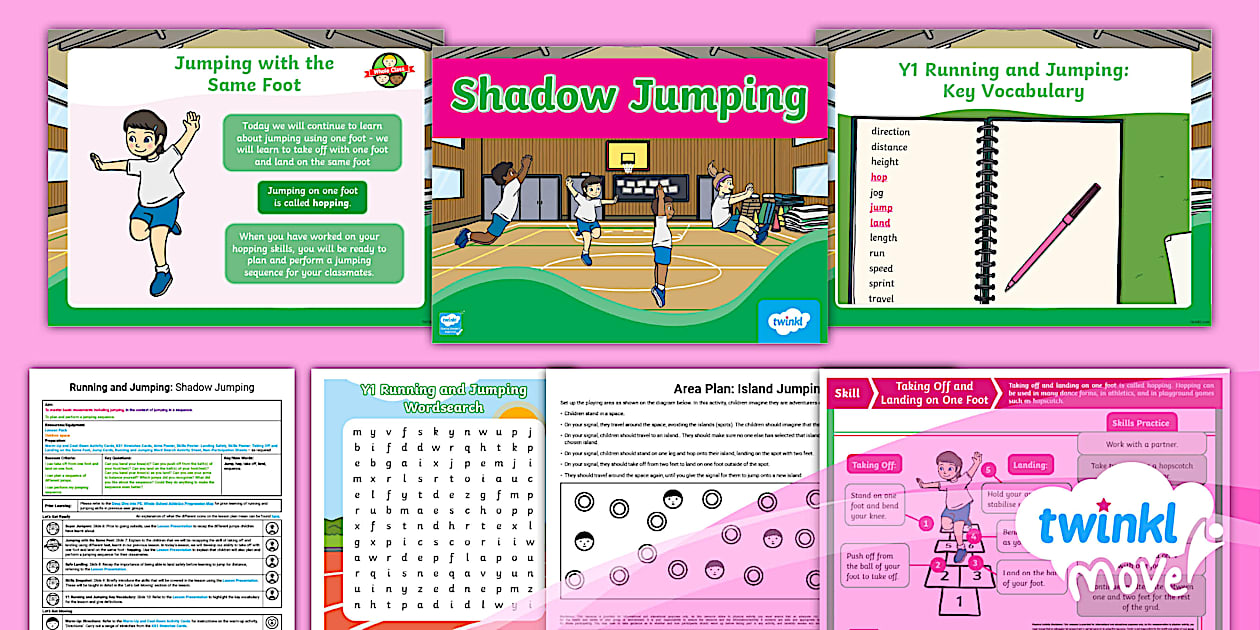 👉 Multi-Skills: Y1 Running and Jumping Lesson 6 - Shadow Jumping