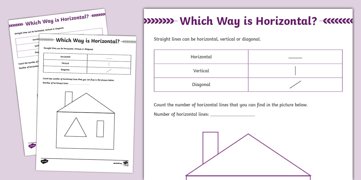 👉 Which Way Is Horizontal? Activity Sheet (teacher made)