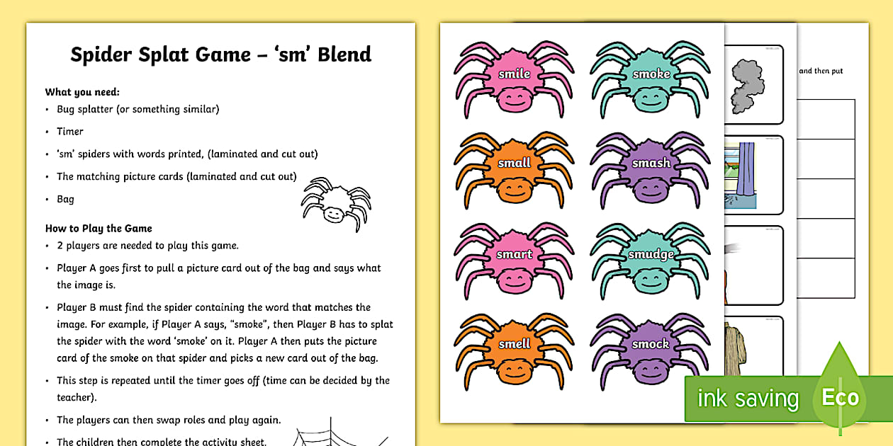 Spider Splat 'sm' Blend Game