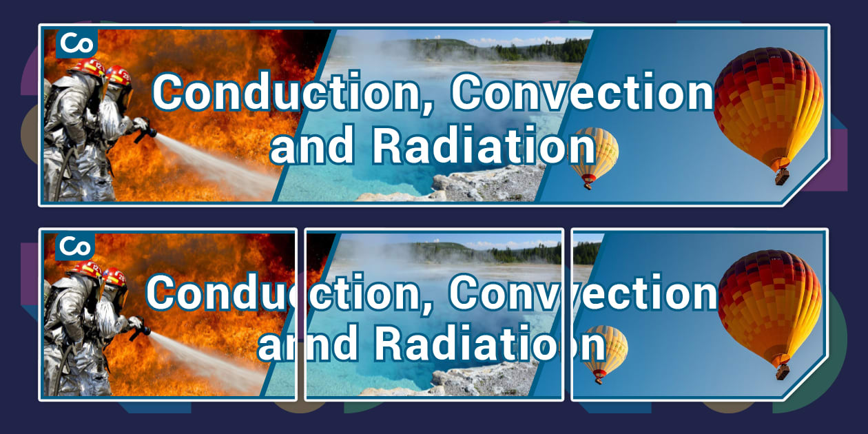 Conduction, Convection and Radiation Display Banner - Twinkl