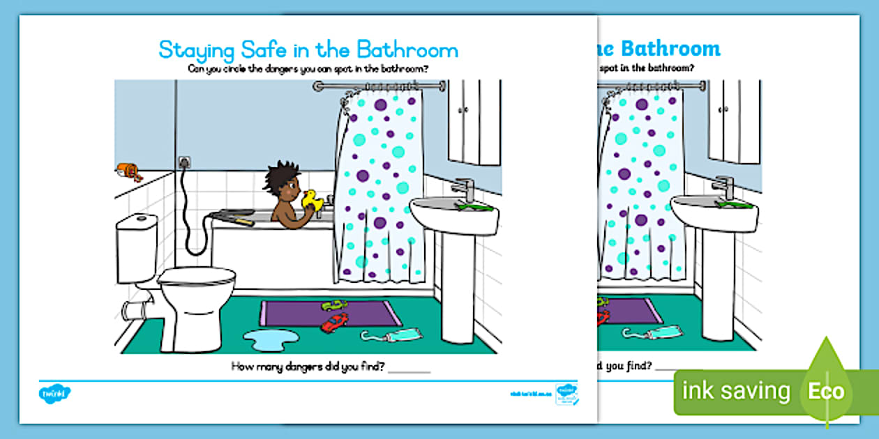 * NEW * Life Skills - Safety - Worksheet: Staying Safe in the Bathroom
