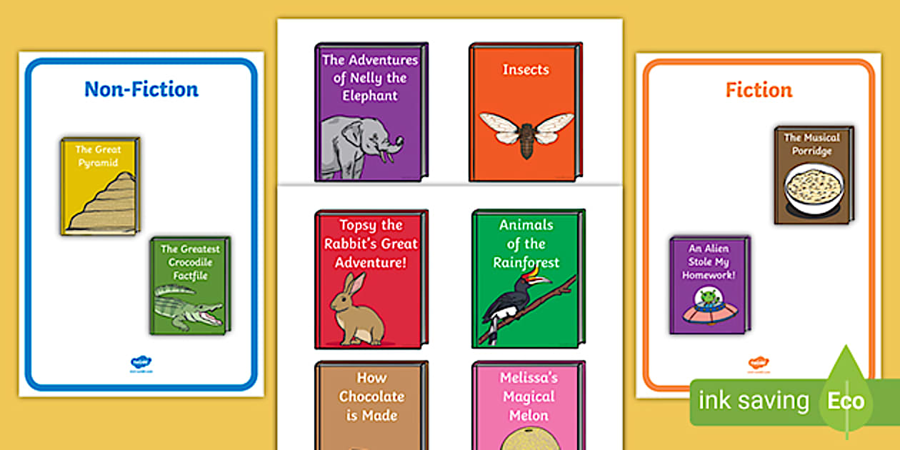 Non Fiction and Fiction Book Titles Sorting Activity