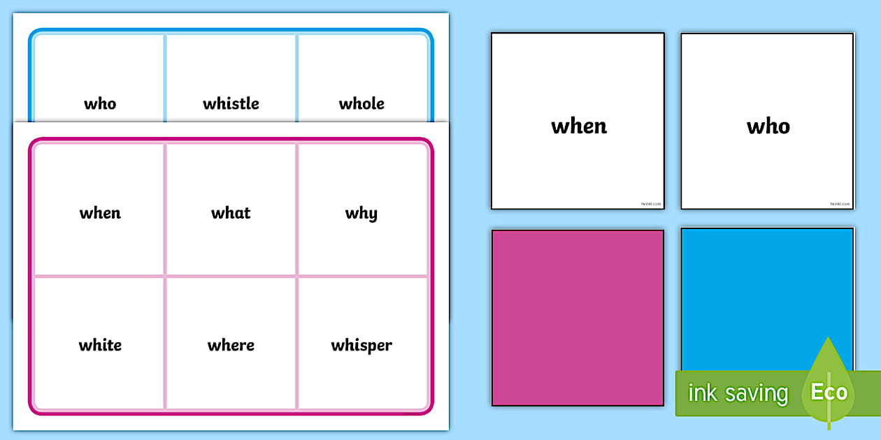 Phase 5 'wh' Words Bingo (teacher made) - Twinkl