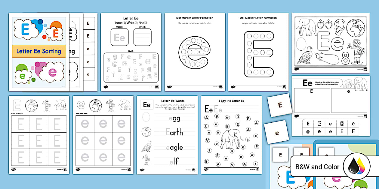 Letter Ee Activity Pack (teacher made) - Twinkl