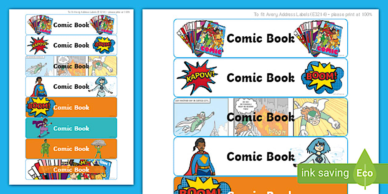Comic book classroom labels - Educational Resources