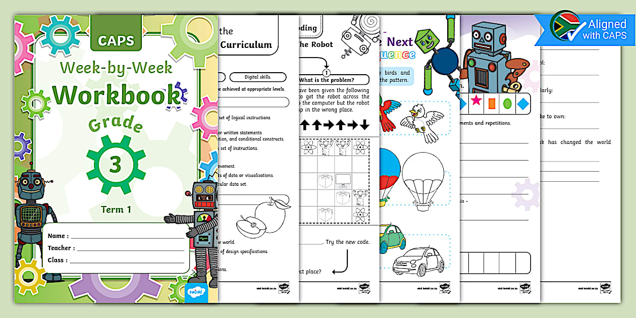 Robotics And Coding Grade 3 Caps Term 1 Workbook Twinkl