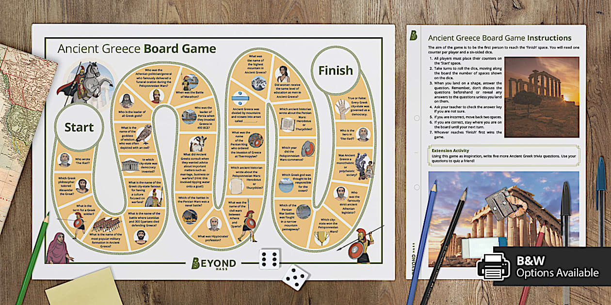 Ancient Greece Board Game (teacher made) - Twinkl