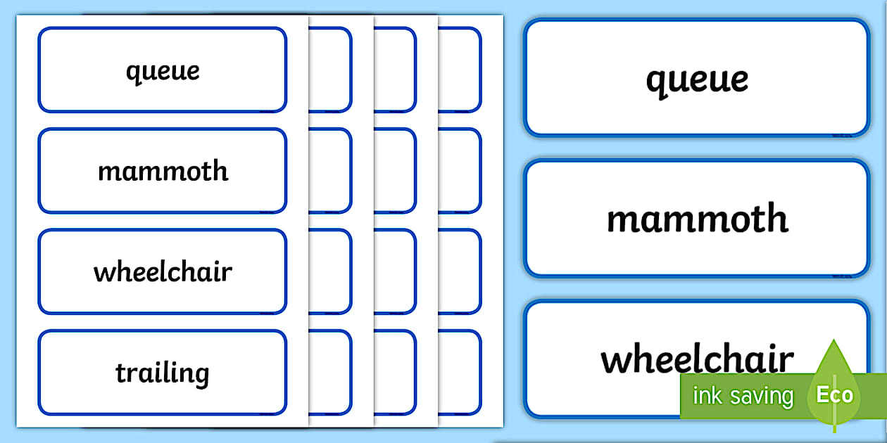 Year 1 Spring 1 Word of the Day Display Word Cards - Twinkl