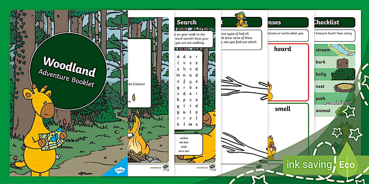 Woodland Adventure Booklet (teacher made) - Twinkl