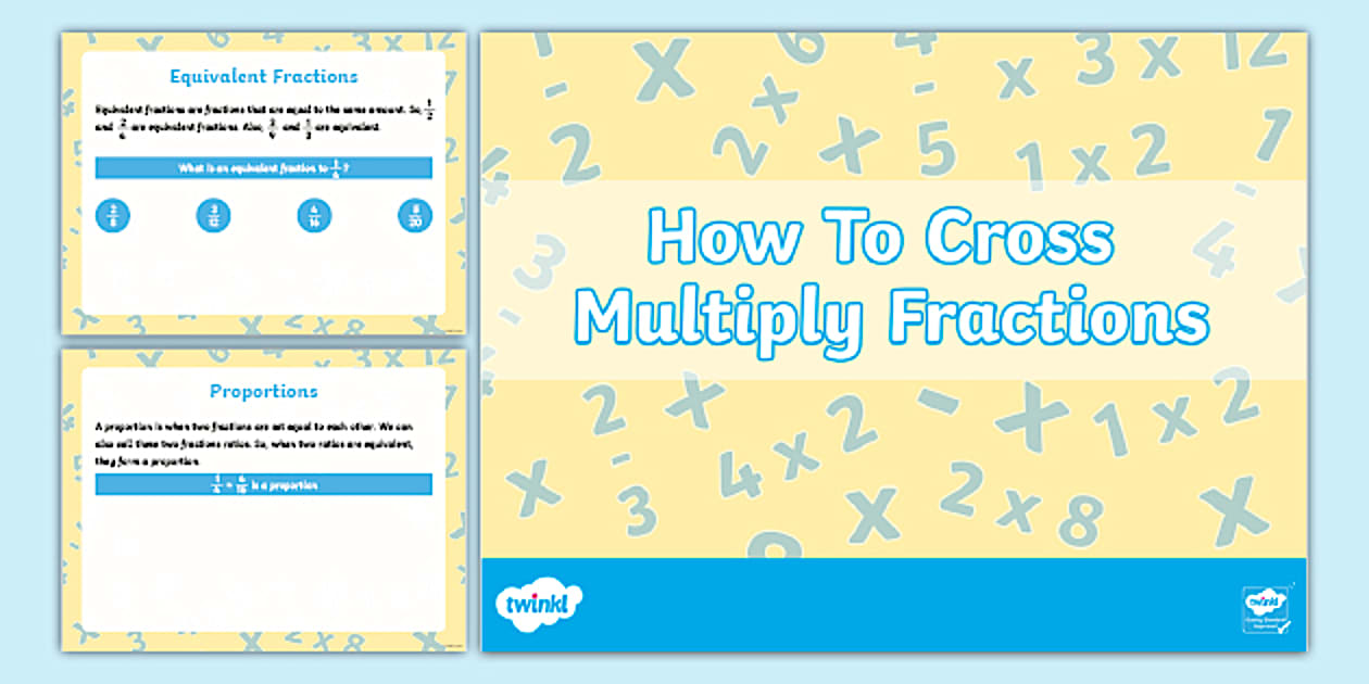 How to Cross Multiply Fractions PowerPoint | Math Resources