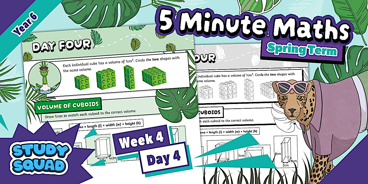 👉 Study Squad 5 Minute Maths - Year 6 Spring - Week 4 Day 4