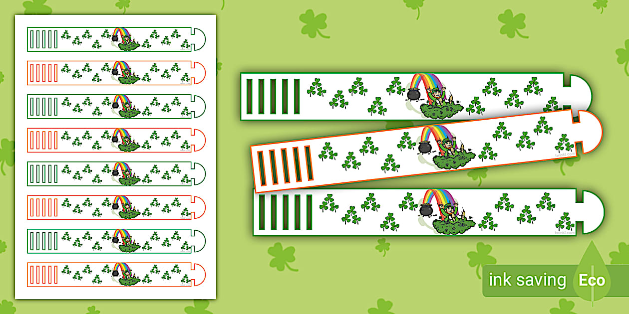 St. Patrick's Day Wristbands (Teacher-Made) - Twinkl