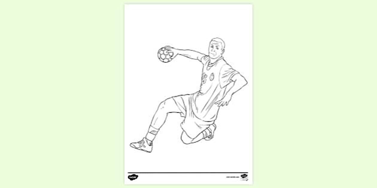 Handball Player Szabolcs Zubai Colouring | Colouring Sheets