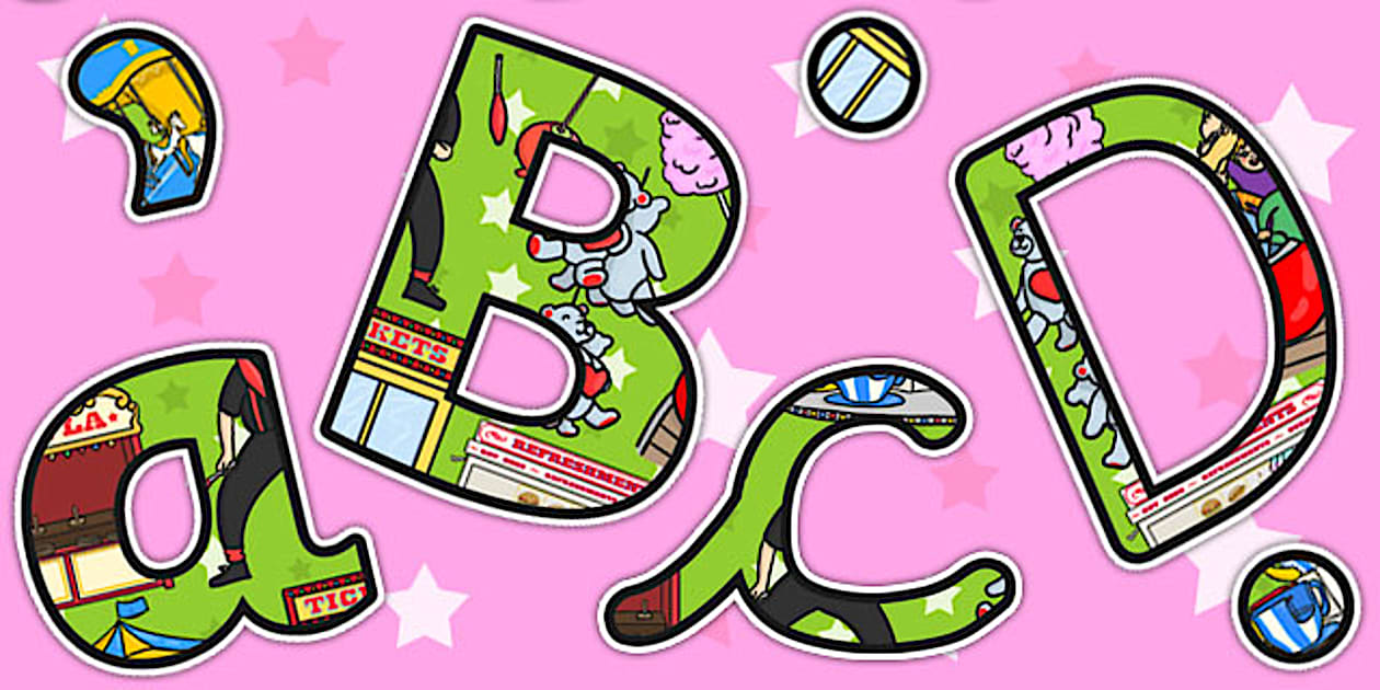 Fairground Themed A4 Display Lettering (teacher made)