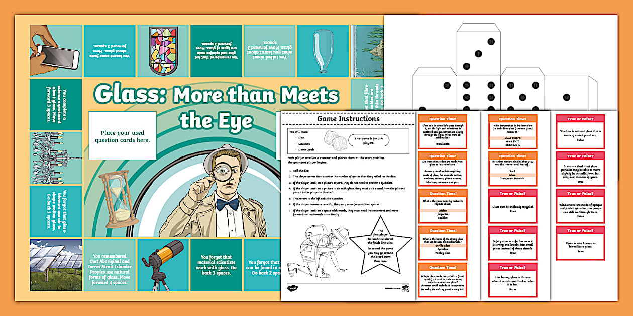 Glass Board Game Ι Years 3-6 Chemical Sciences Ι Twinkl