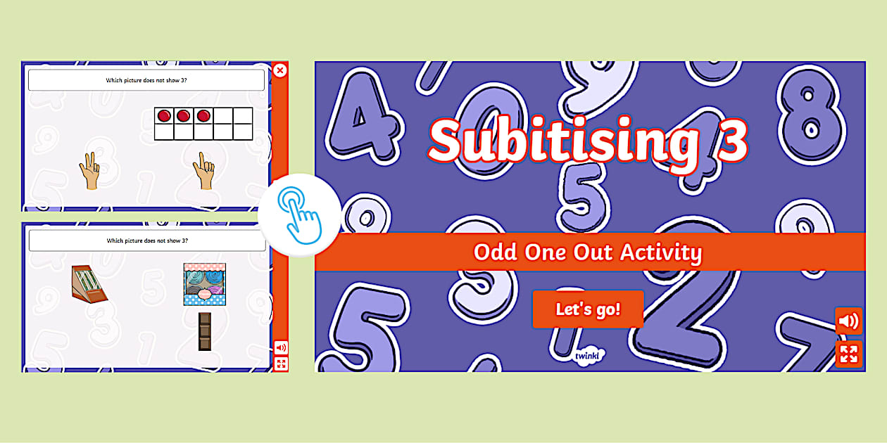 👉 Subitising 3 EYFS Odd One Out Maths Game - Twinkl
